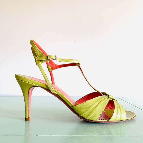 Leopoldo Giordano | Shoes | Designer Lime Green Heels | Poshmark